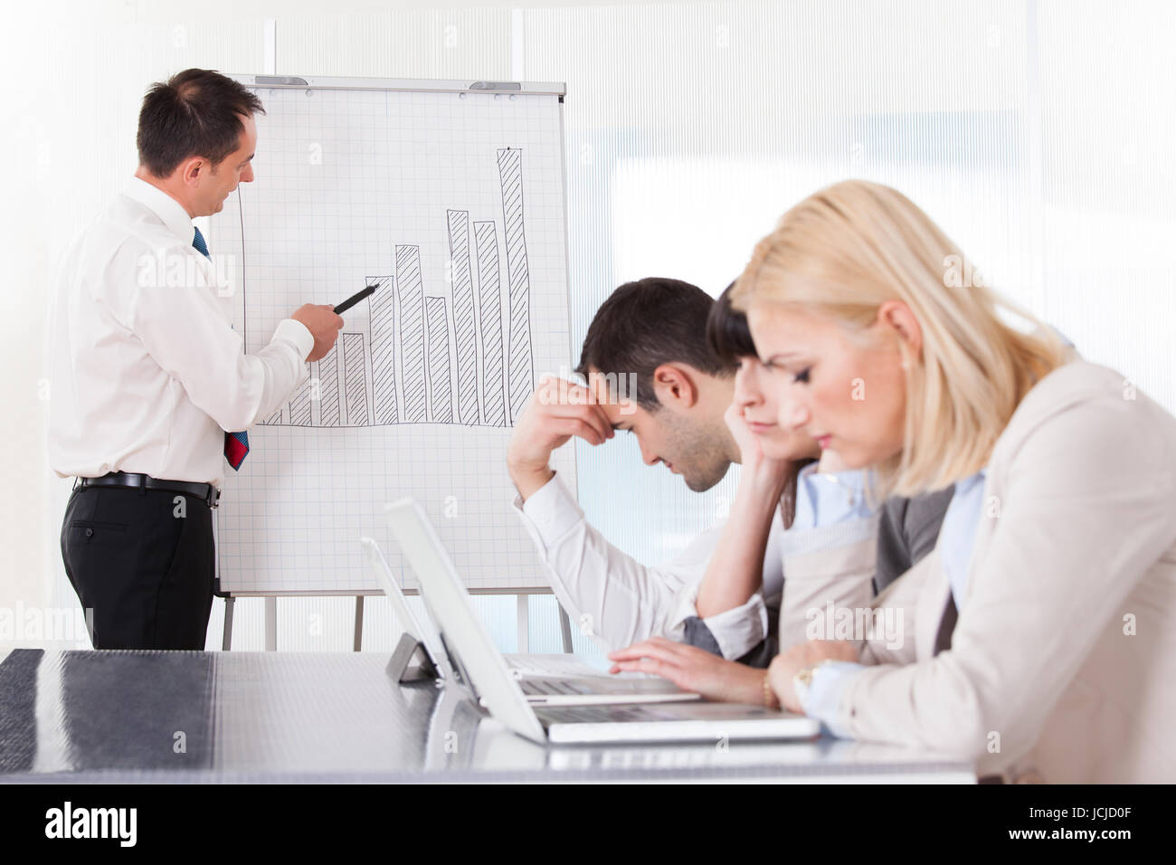 Frustrated Employees In The Office Business Meeting Stock Photo - Alamy