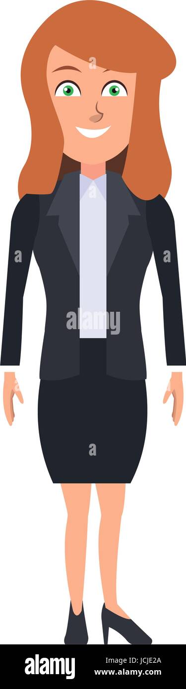 business woman standing cartoon employee Stock Vector Image & Art - Alamy