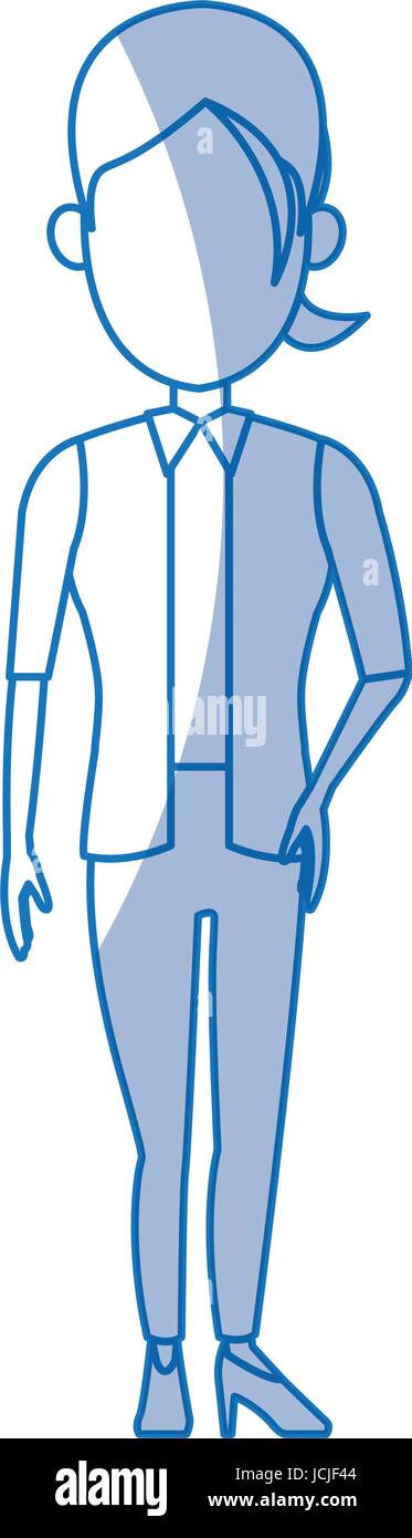 cartoon business woman character female employee Stock Vector Image ...