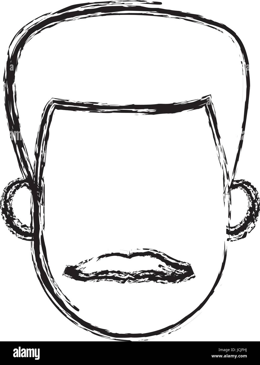 man cartoon hair faceless portrait sketch Stock Vector Image & Art - Alamy