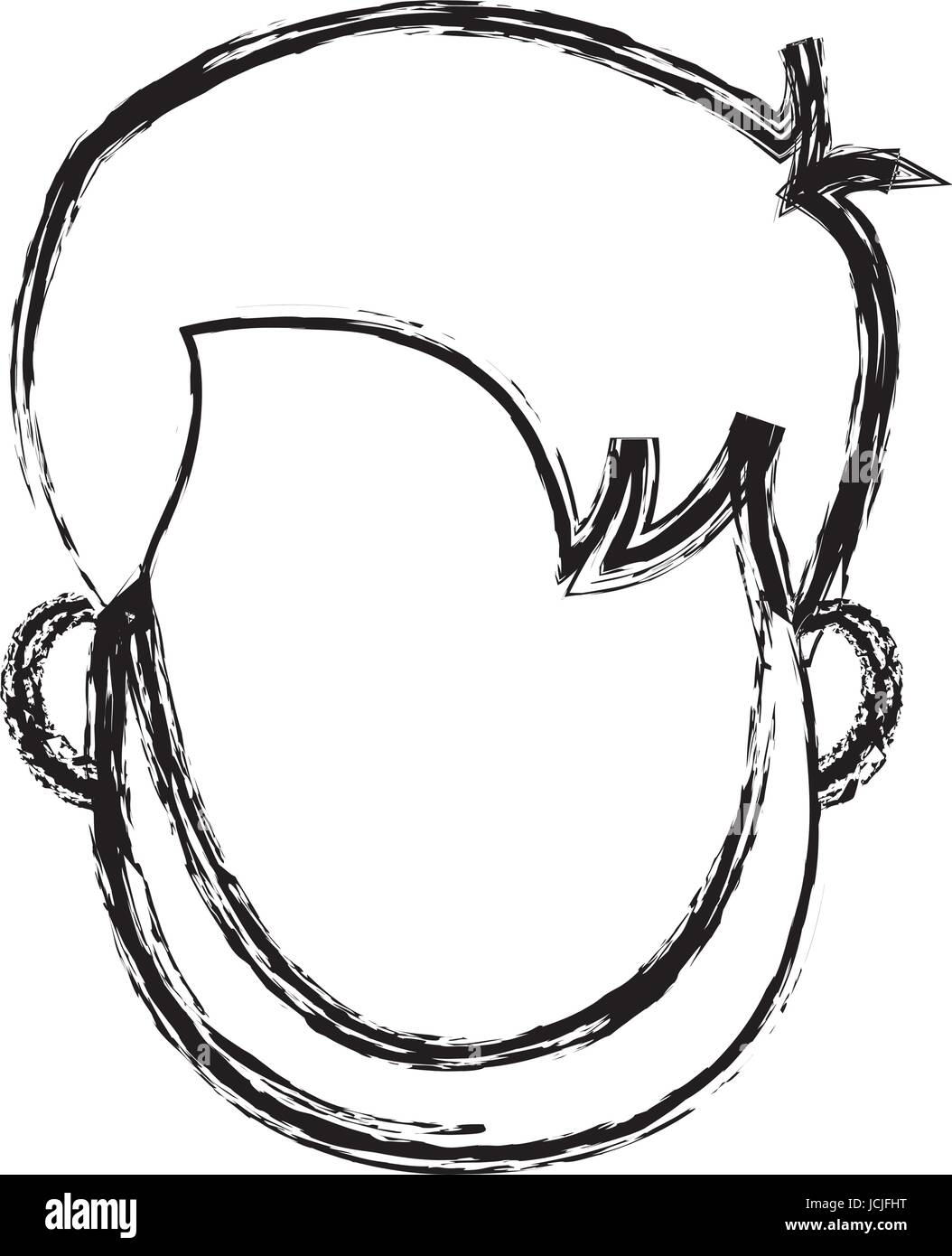 man cartoon hair faceless portrait sketch Stock Vector Image & Art - Alamy