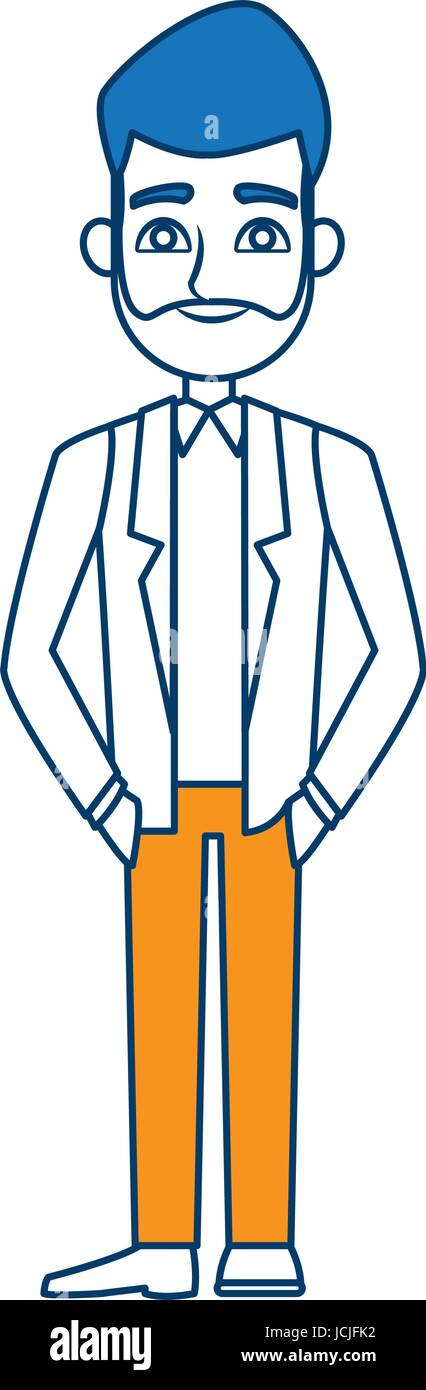 cartoon man standing character male Stock Vector Image & Art - Alamy