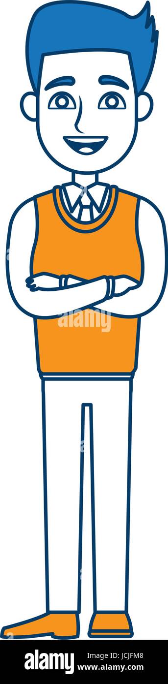 cartoon man standing character male Stock Vector Image & Art - Alamy