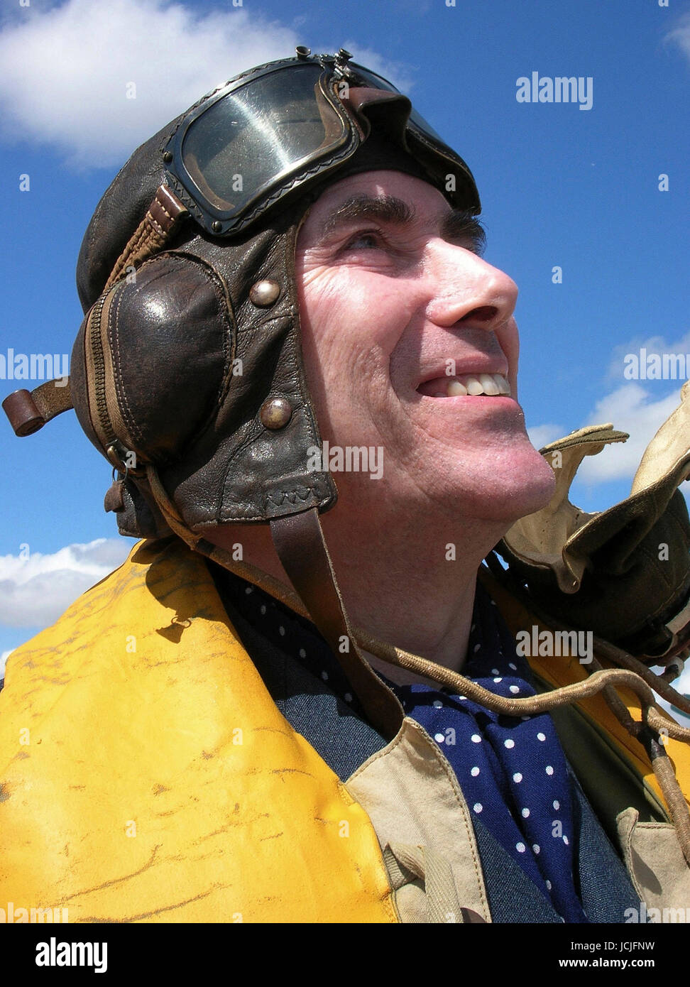 Battle of Britain RAF Pilot re-enactor in authentic original and ...