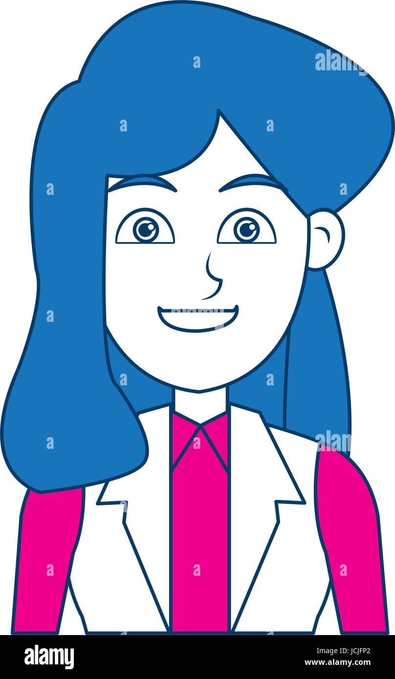 cartoon woman standing business employee character Stock Vector Image ...