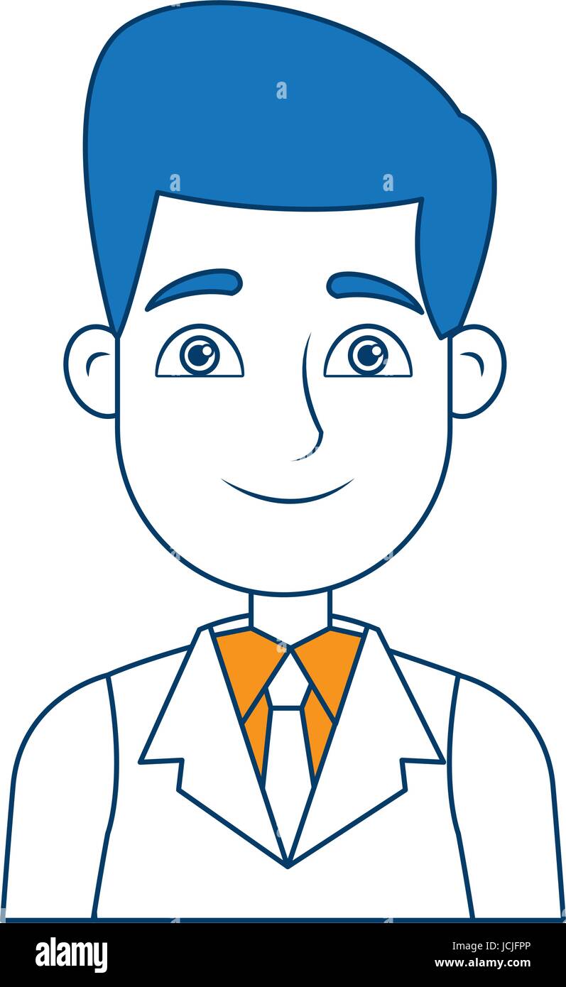 cartoon portrait man business work professional Stock Vector Image ...