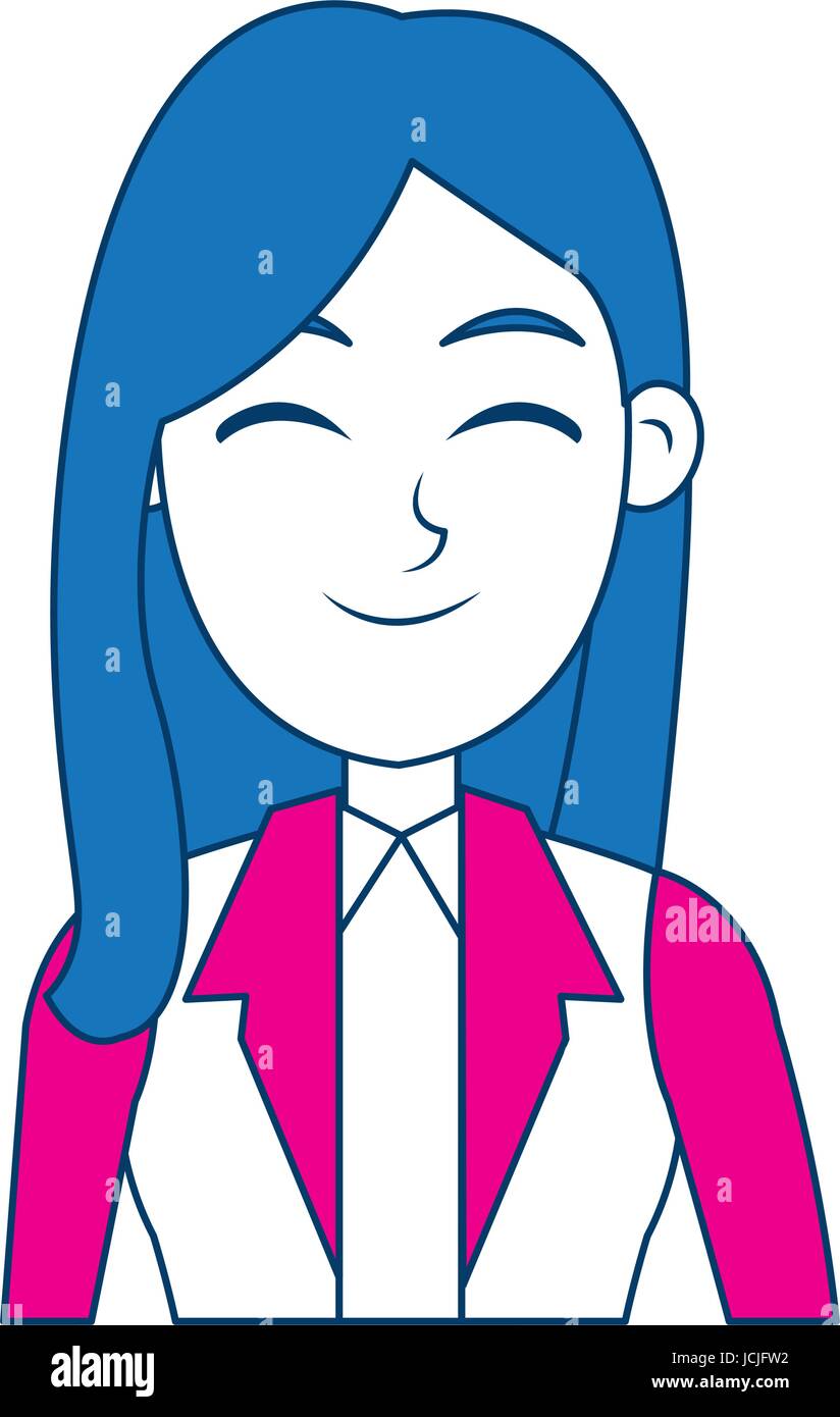 cartoon woman standing business employee character Stock Vector Image ...