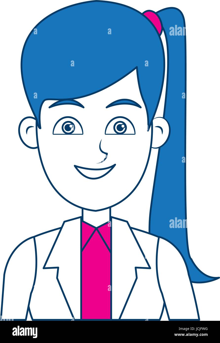 cartoon woman standing business employee character Stock Vector Image ...