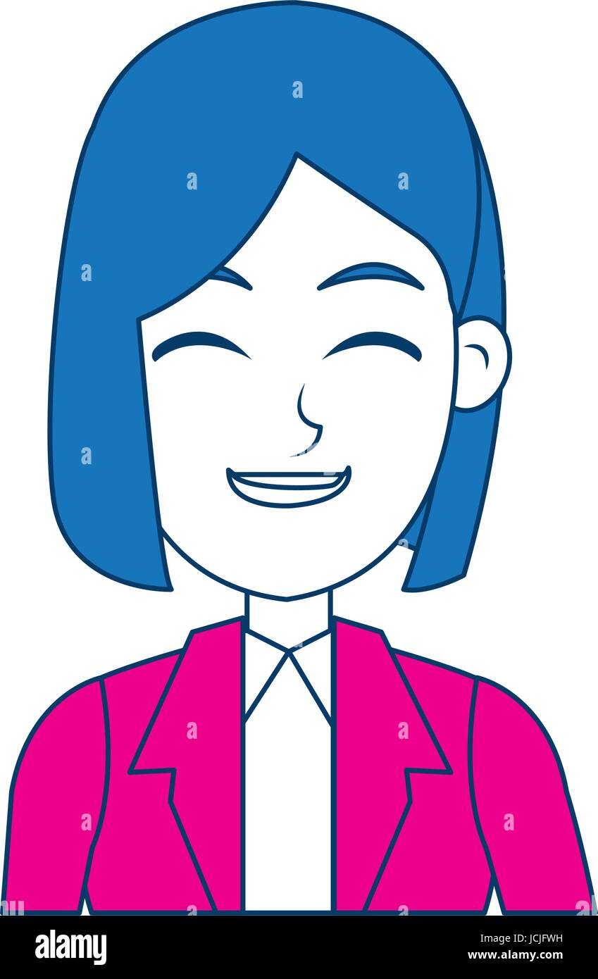 cartoon woman standing business employee character Stock Vector Image ...