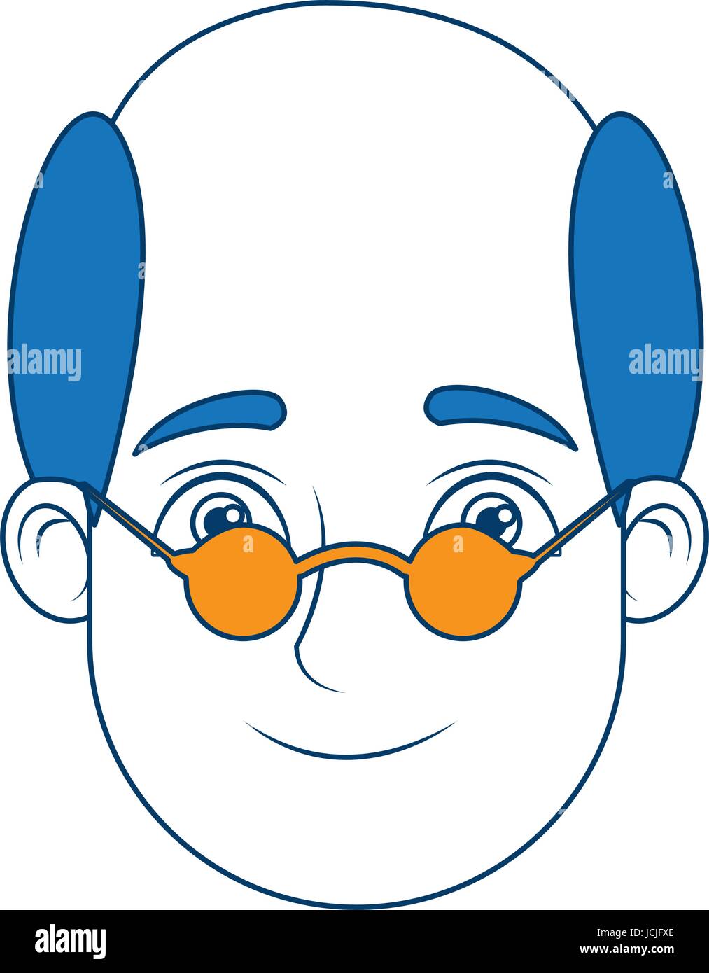 man cartoon with blue hair face portrait Stock Vector Image & Art - Alamy