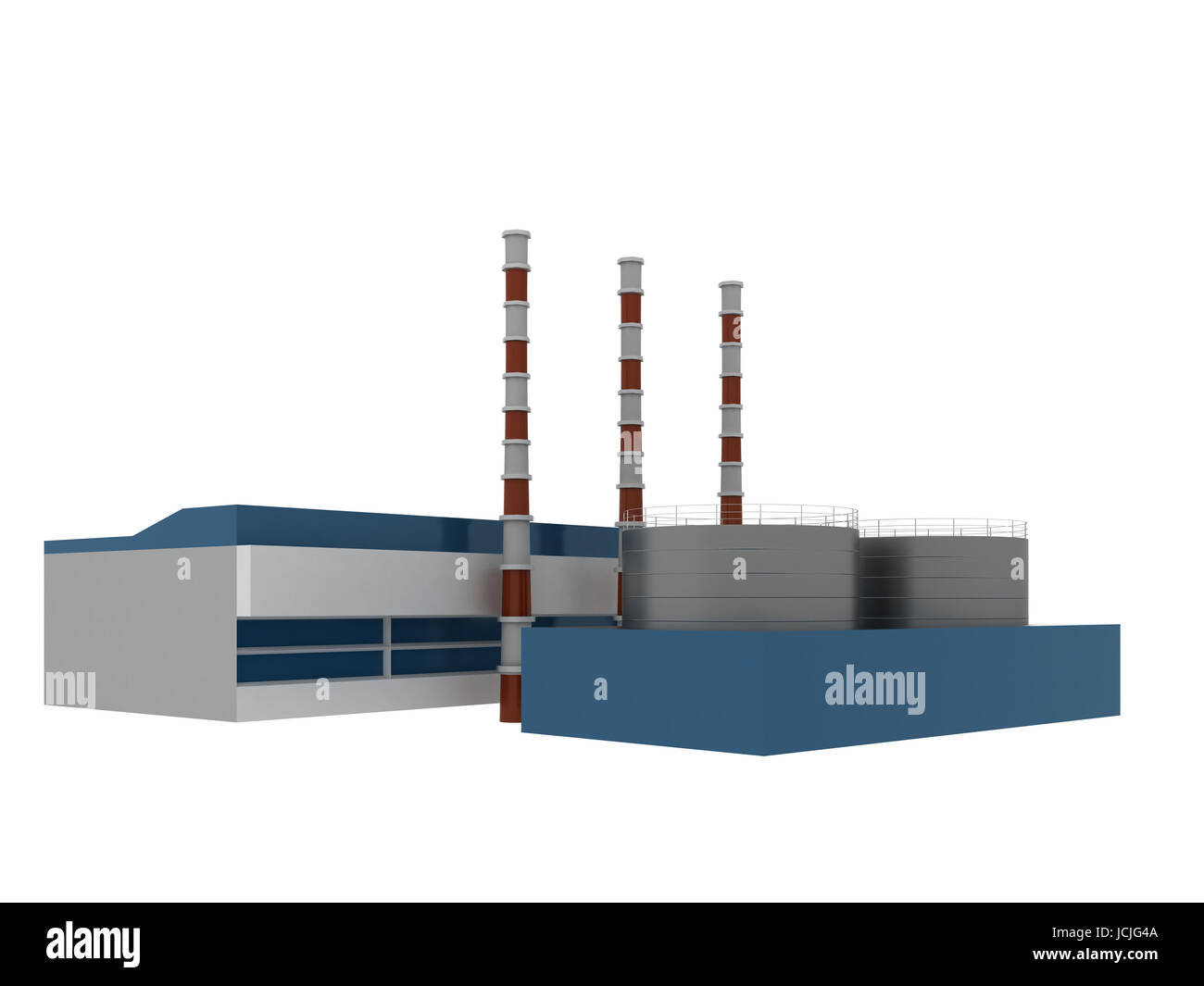 Illustration of Power station isolated on white Stock Photo - Alamy