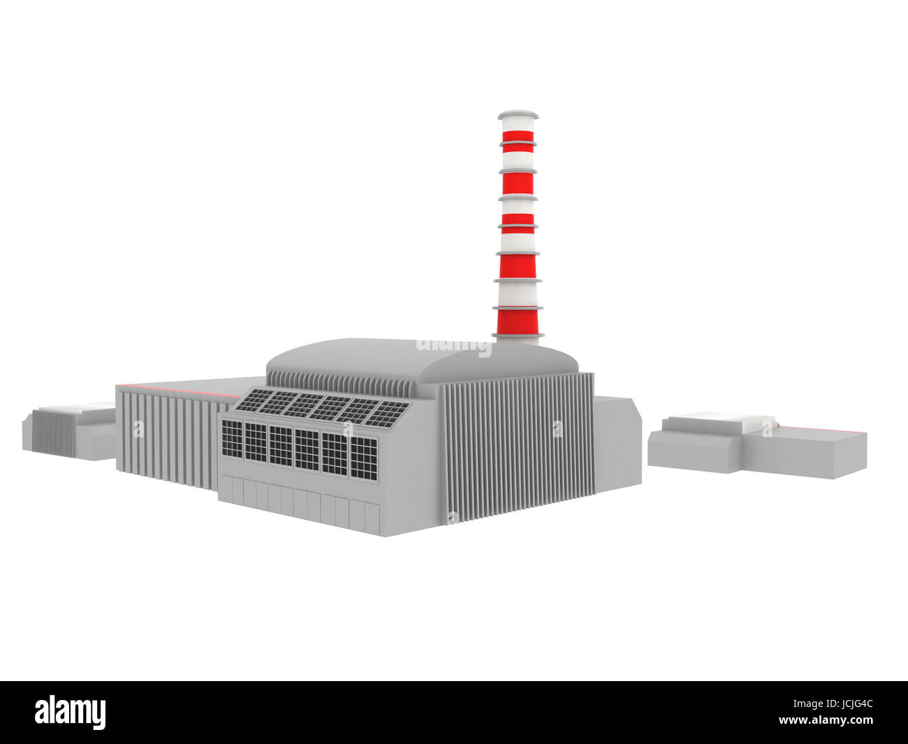 Illustration of Power station isolated on white Stock Photo - Alamy
