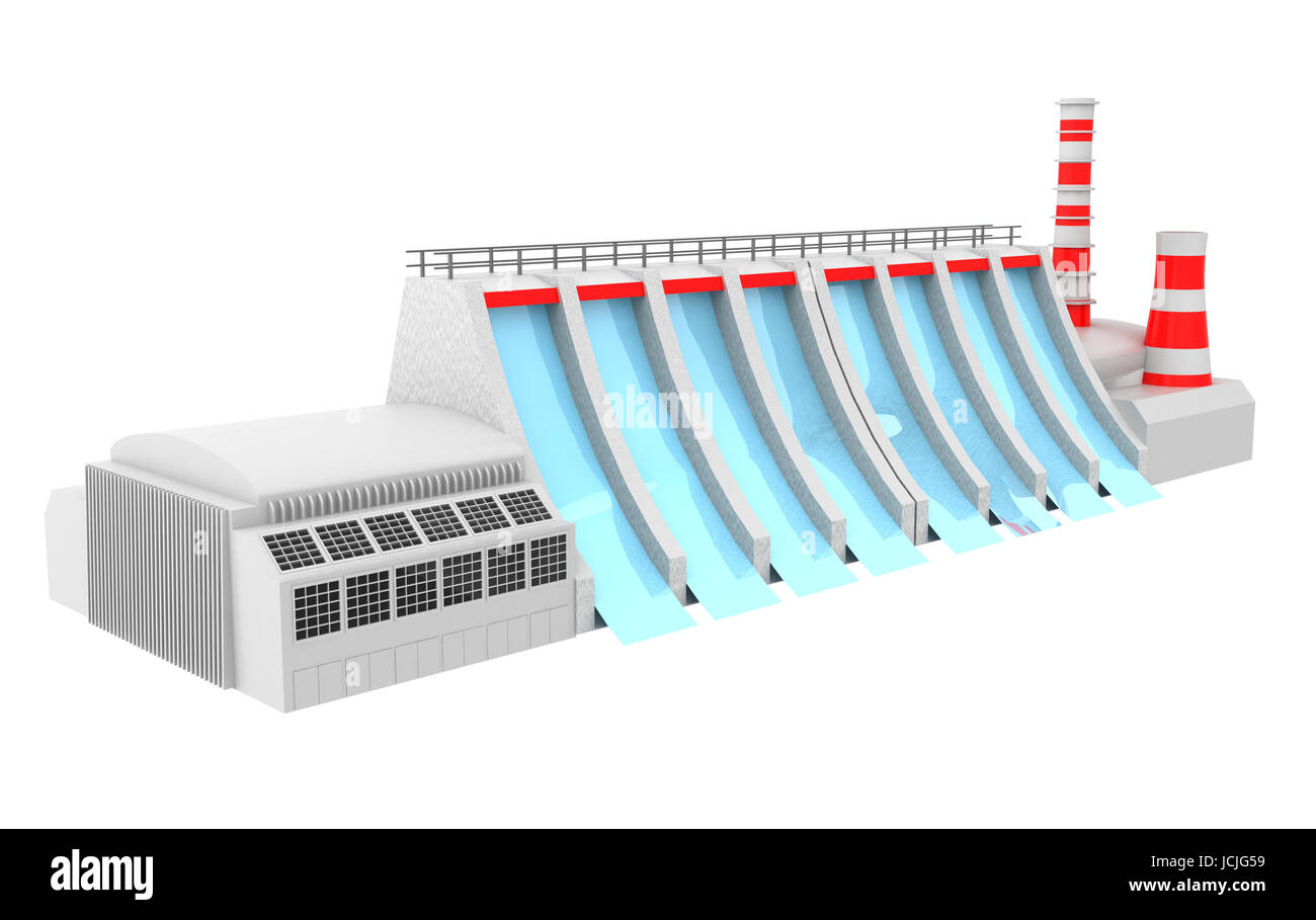 Hydro power station Cut Out Stock Images & Pictures - Alamy