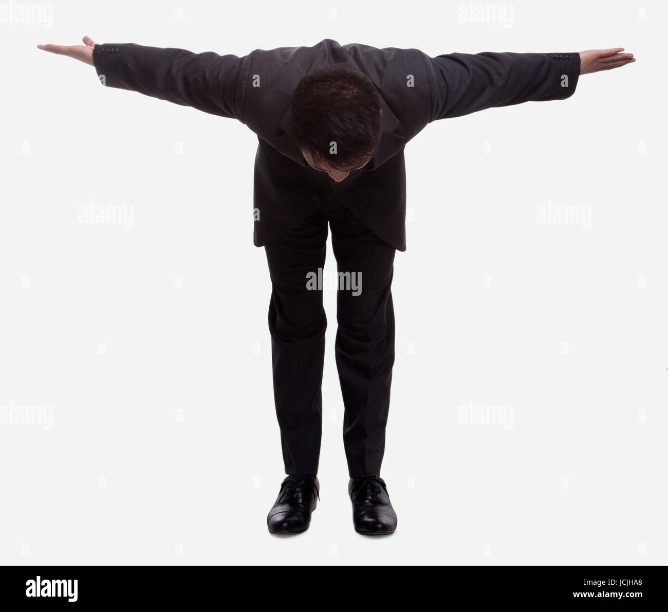Businessman bowing front view hi-res stock photography and images - Alamy