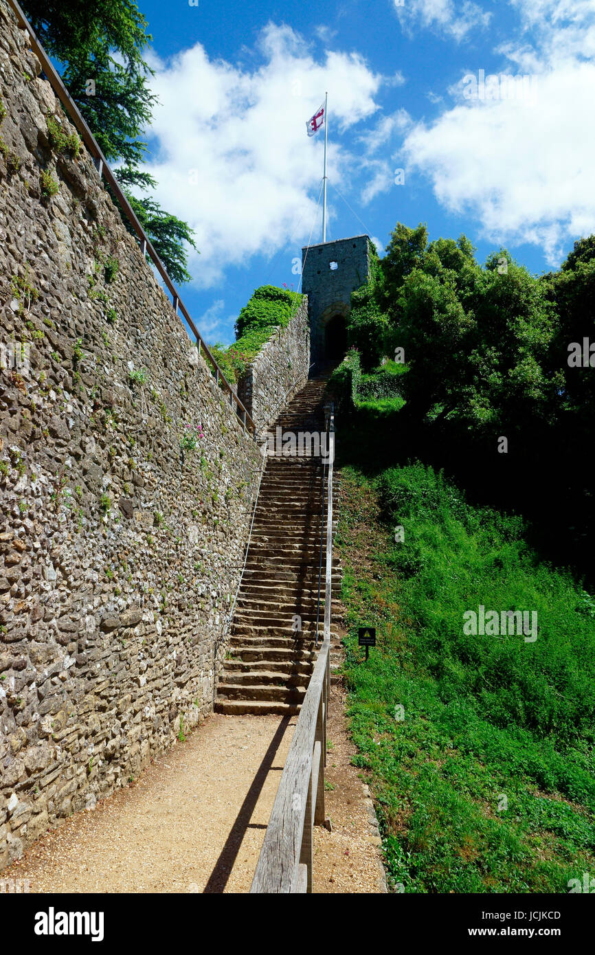 STEPS LEADING TO WALL AND SHELL KEEP Stock Photo - Alamy