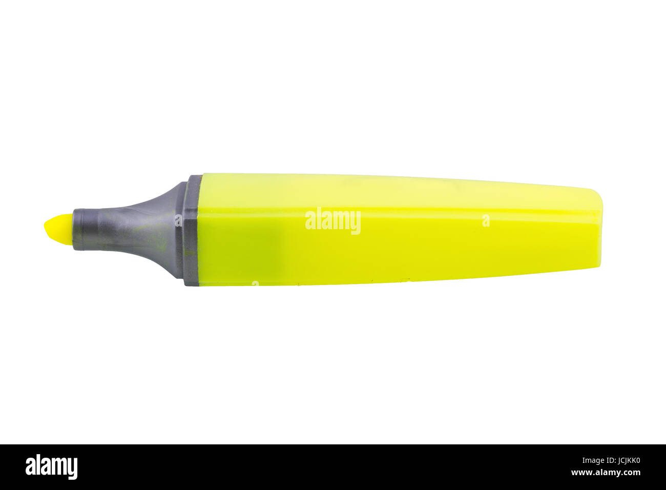 Yellow highlighter isolated over a white background Stock Photo - Alamy