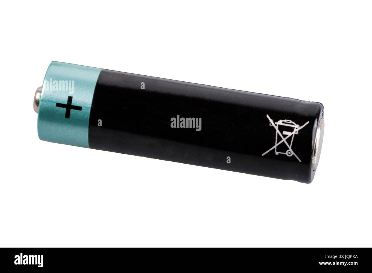 One AA battery isolated on a white background Stock Photo - Alamy