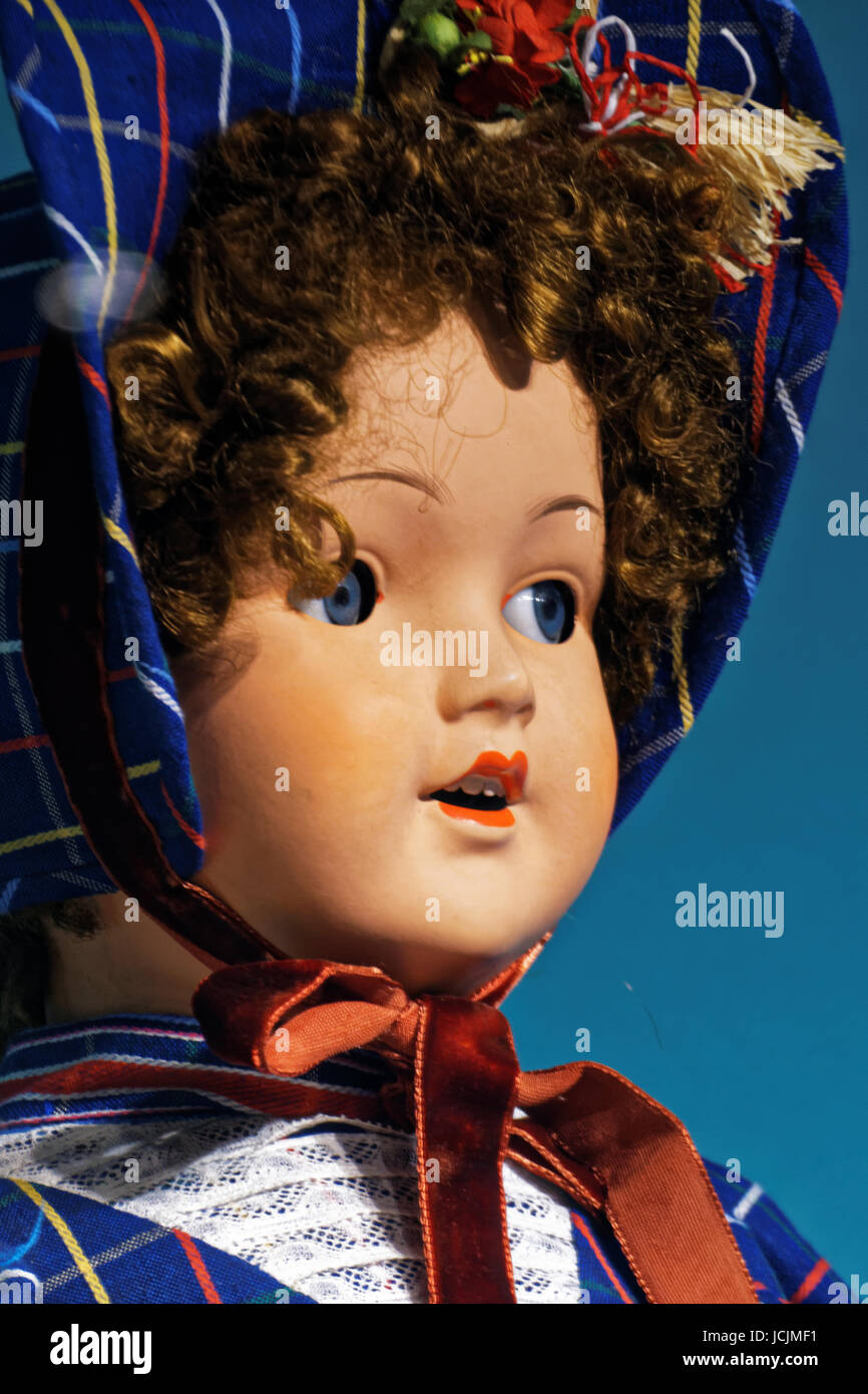 1950s girl with toy doll hi-res stock photography and images - Alamy