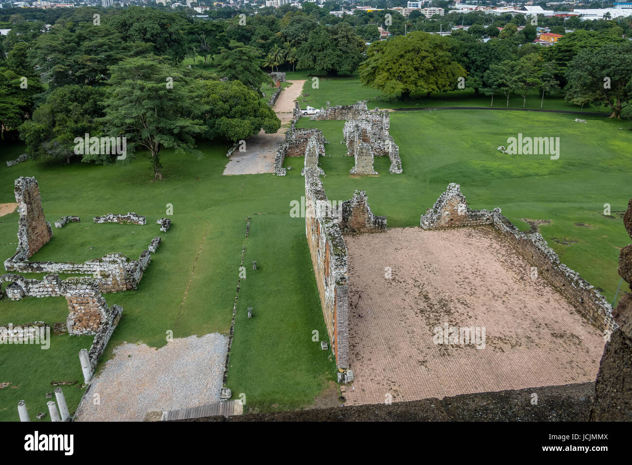 Aerial view of Panama Viejo Ruins - Panama City, Panama Stock Photo - Alamy
