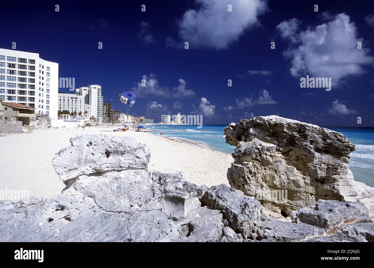 The Beach of Cancun in the Province Yucatan in the south of Mexico ...