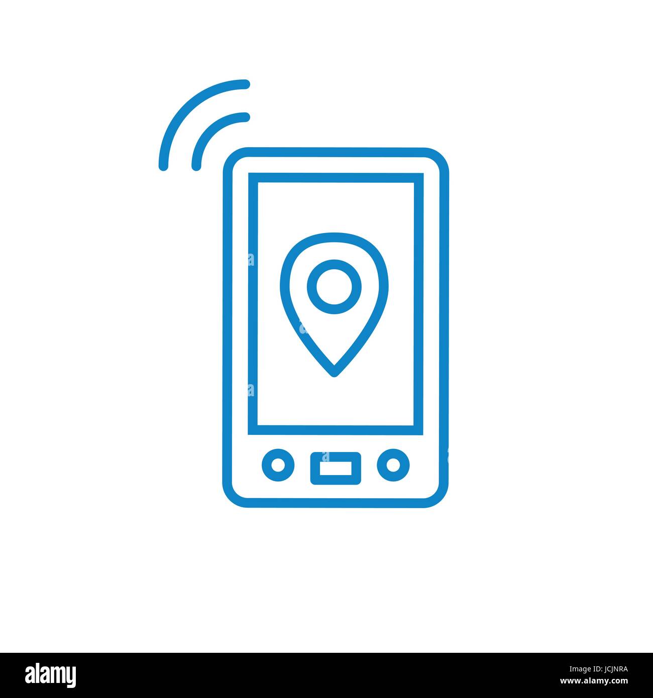 Cellphone tower icon w emitting pinging transmission waves Stock Vector ...