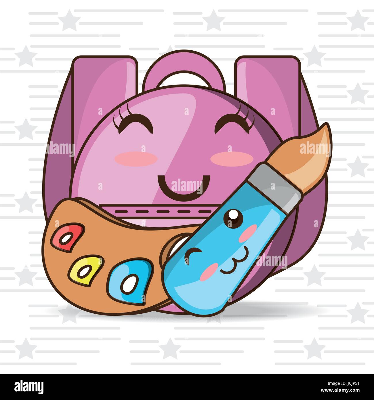 kawaii icons school tools to study education Stock Vector Image & Art ...