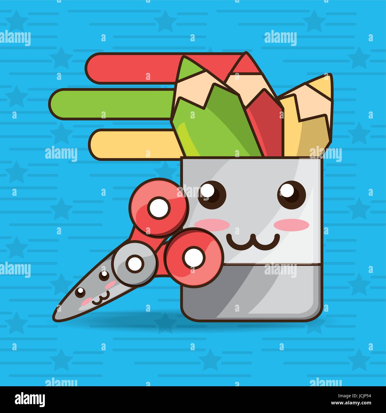 kawaii icons school tools to study education Stock Vector Image & Art ...