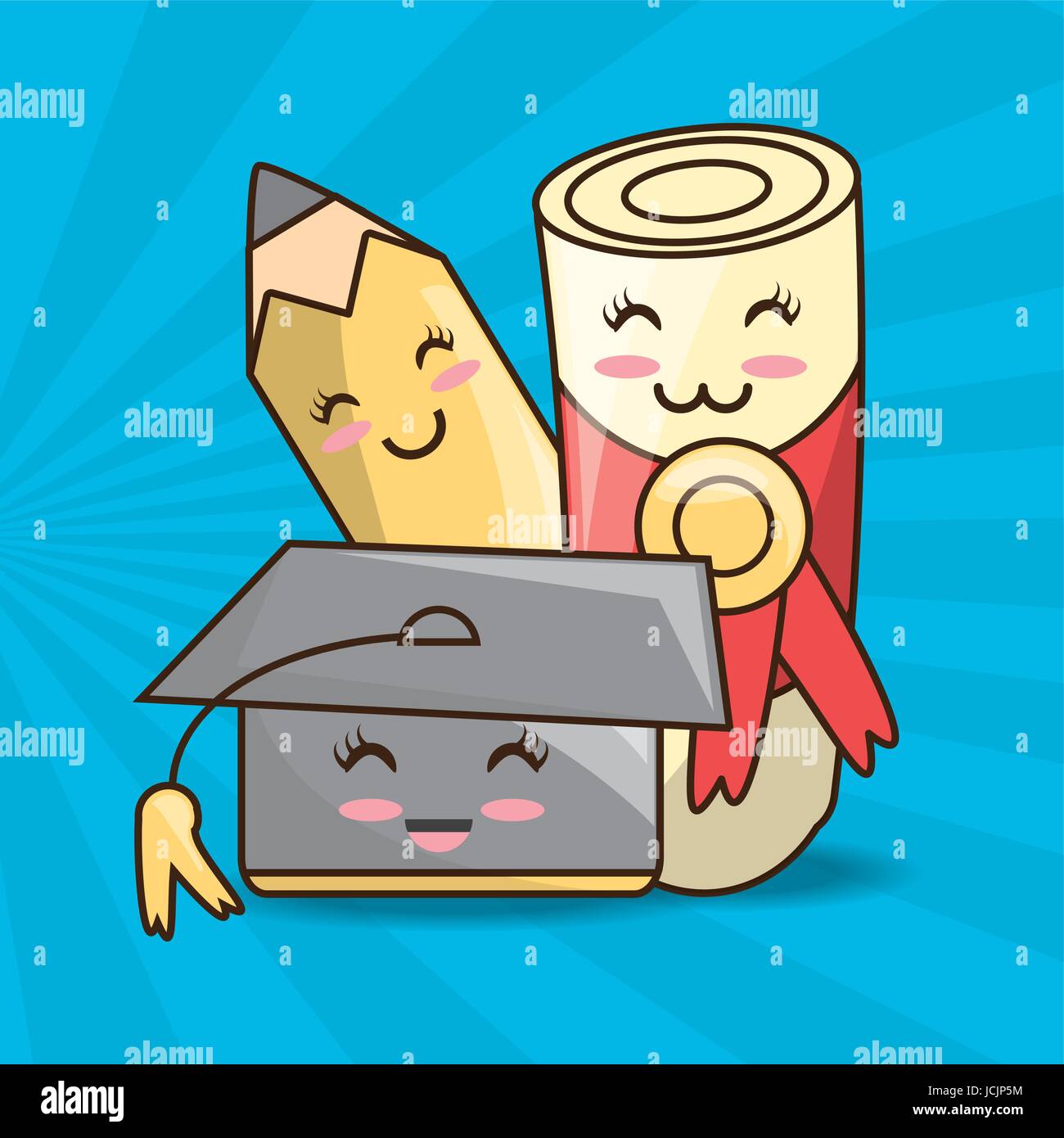 kawaii icons school tools to study education Stock Vector Image & Art ...
