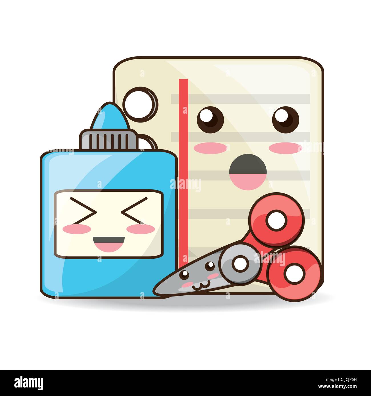 Kawaii Icons School Tools To Study Education Stock Vector Image Art