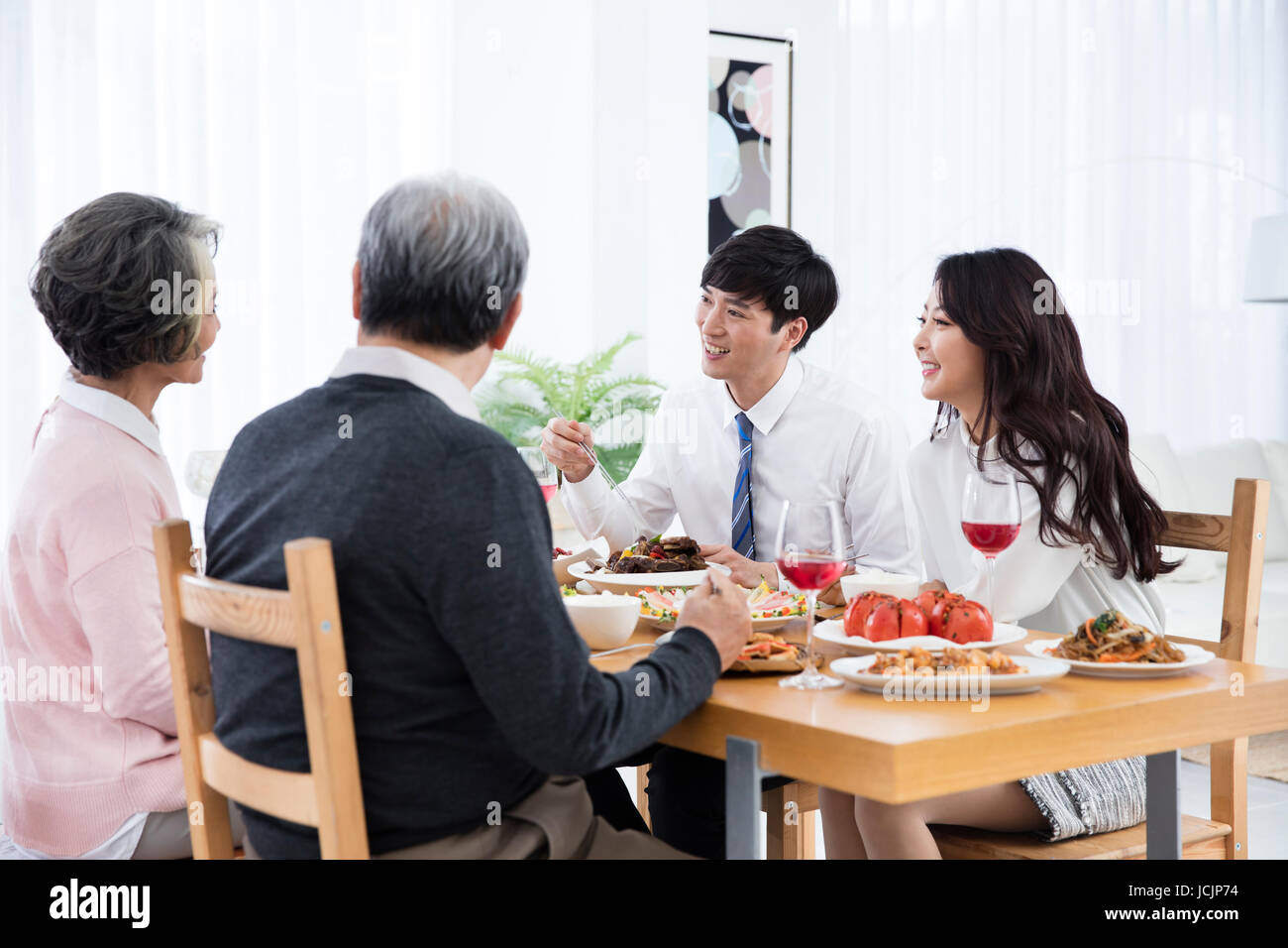Lifestyle of harmonious family Stock Photo - Alamy