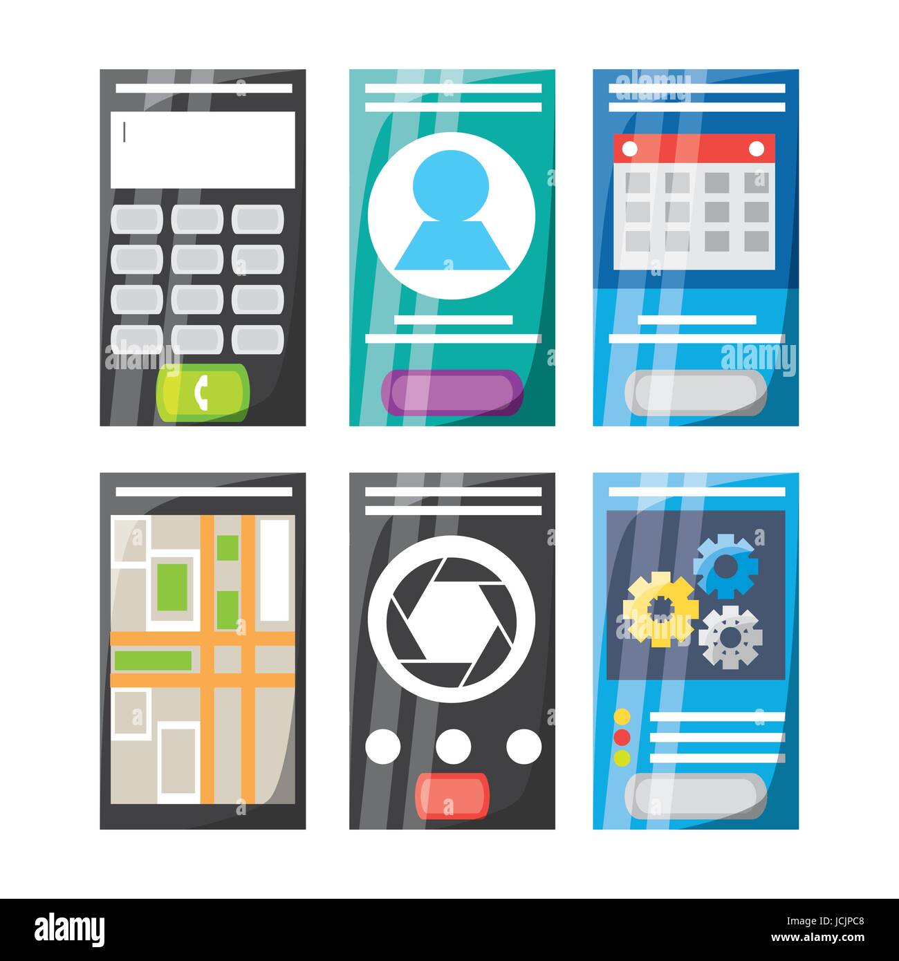 smartphone with different electronic tools Stock Vector Image & Art - Alamy