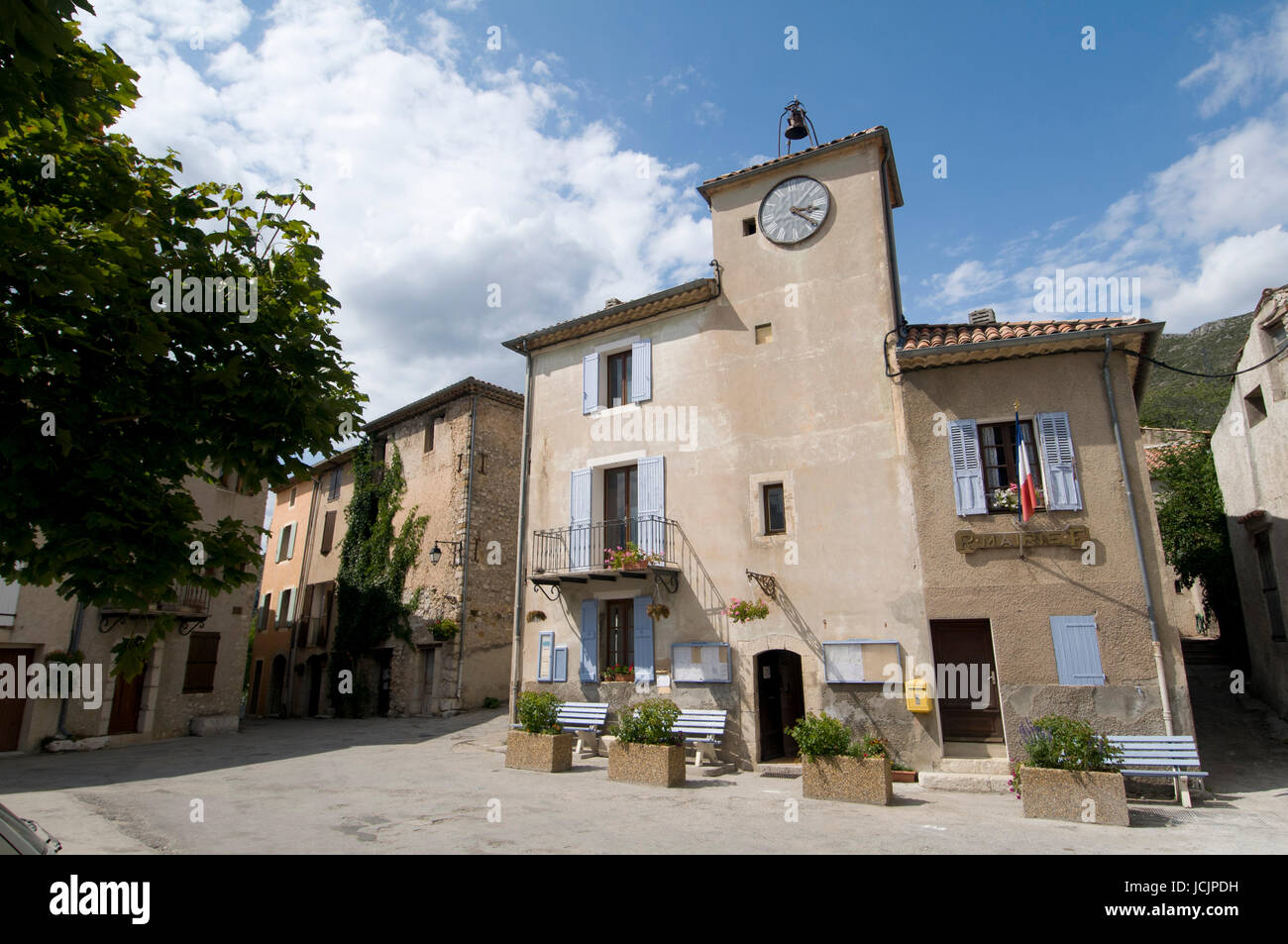 Rougon Town Hall, Gorges du Verdon, Provence, France Stock Photo - Alamy