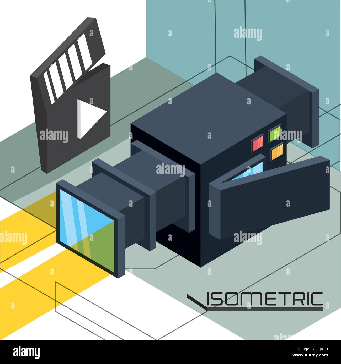 isometric camcorder or video camera technology Stock Vector Image & Art ...