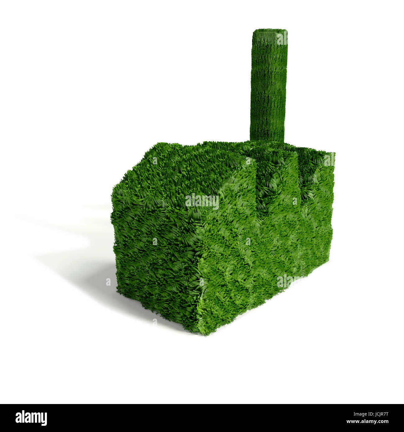 small green industrial building grass Stock Photo - Alamy