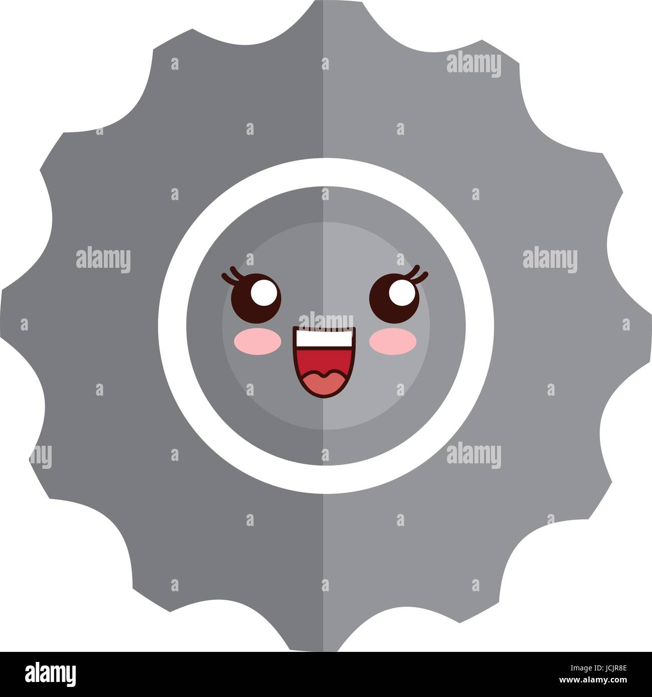 kawaii gear wheel icon Stock Vector Image & Art - Alamy