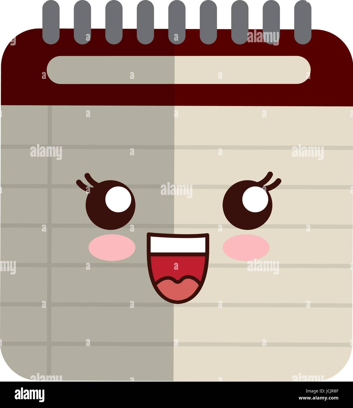 Notebook emoticon kawaii cartoon hi-res stock photography and images ...