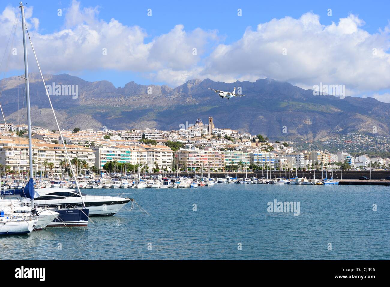 costa blanca spain altea port plane Stock Photo - Alamy