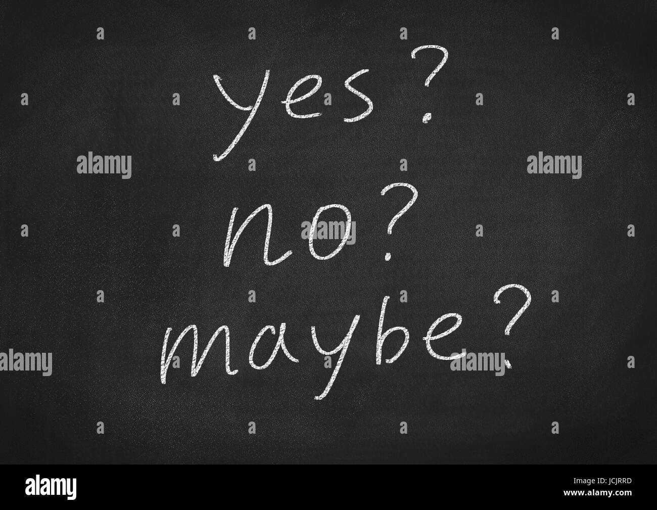 yes no maybe Stock Photo - Alamy