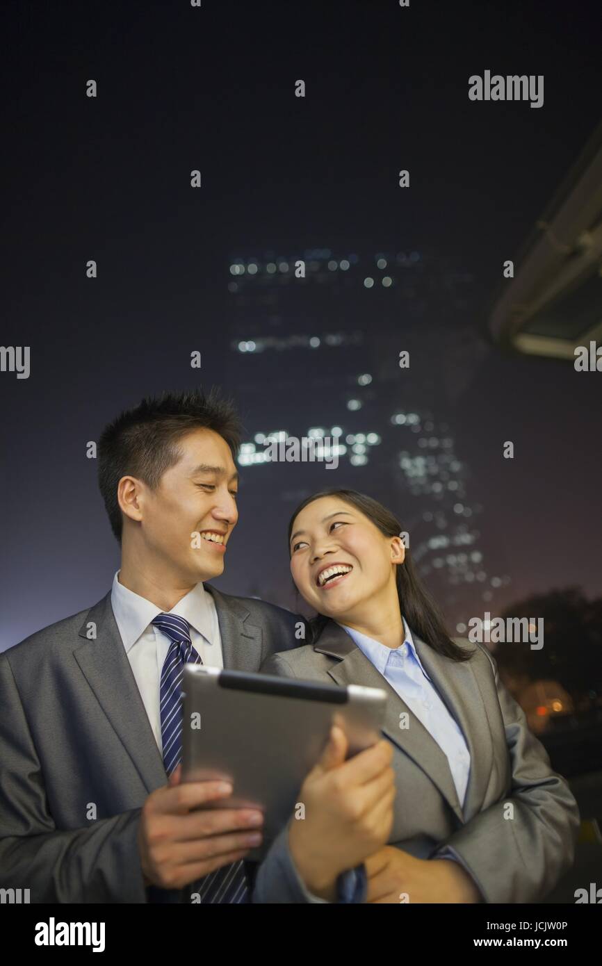 Man standing laughing night outdoor hi-res stock photography and images ...