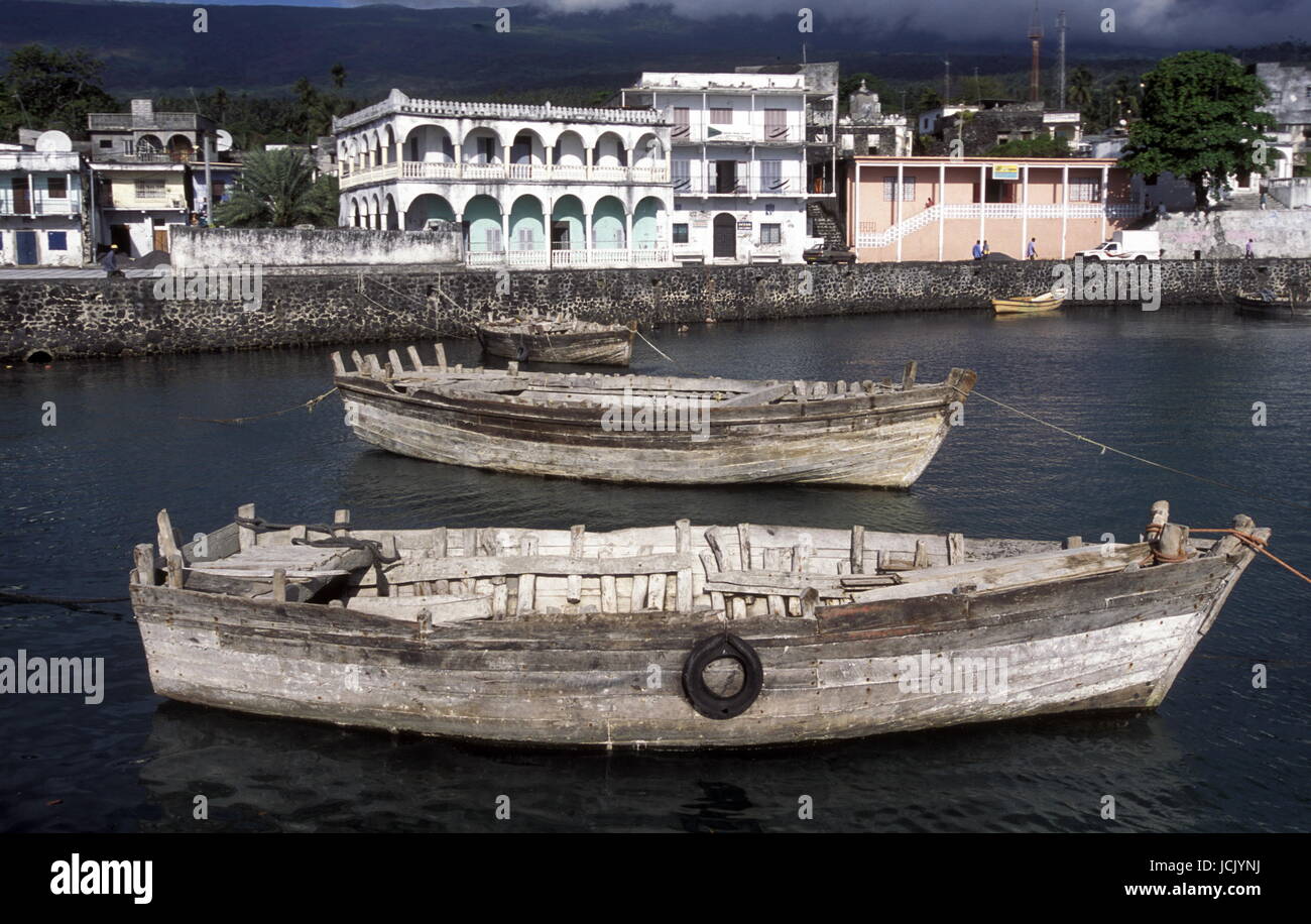 the Harbour in the city of Moroni in the Island of Comoros in the ...