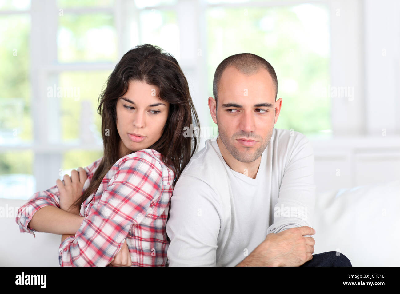 Young couple being mad at each other Stock Photo - Alamy