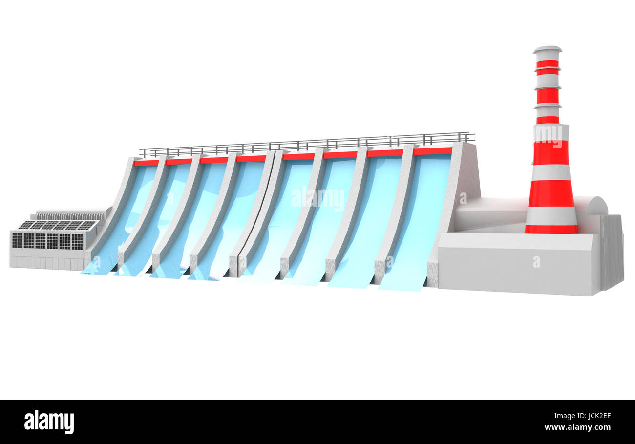 Hydro electric power station on Cut Out Stock Images & Pictures - Alamy
