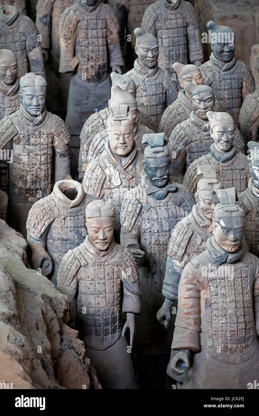 The world famous Terracotta Army, part of the Mausoleum of the First ...