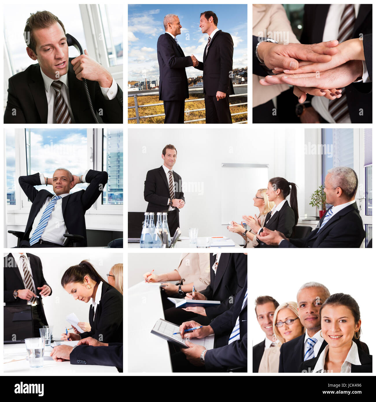 Set of various business images in the office Stock Photo - Alamy