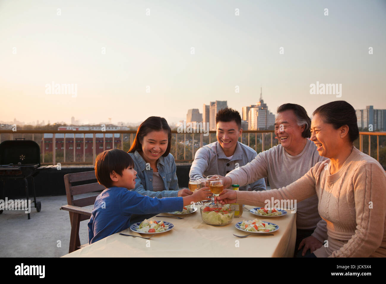 smiles dining table Stock Photo - Alamy
