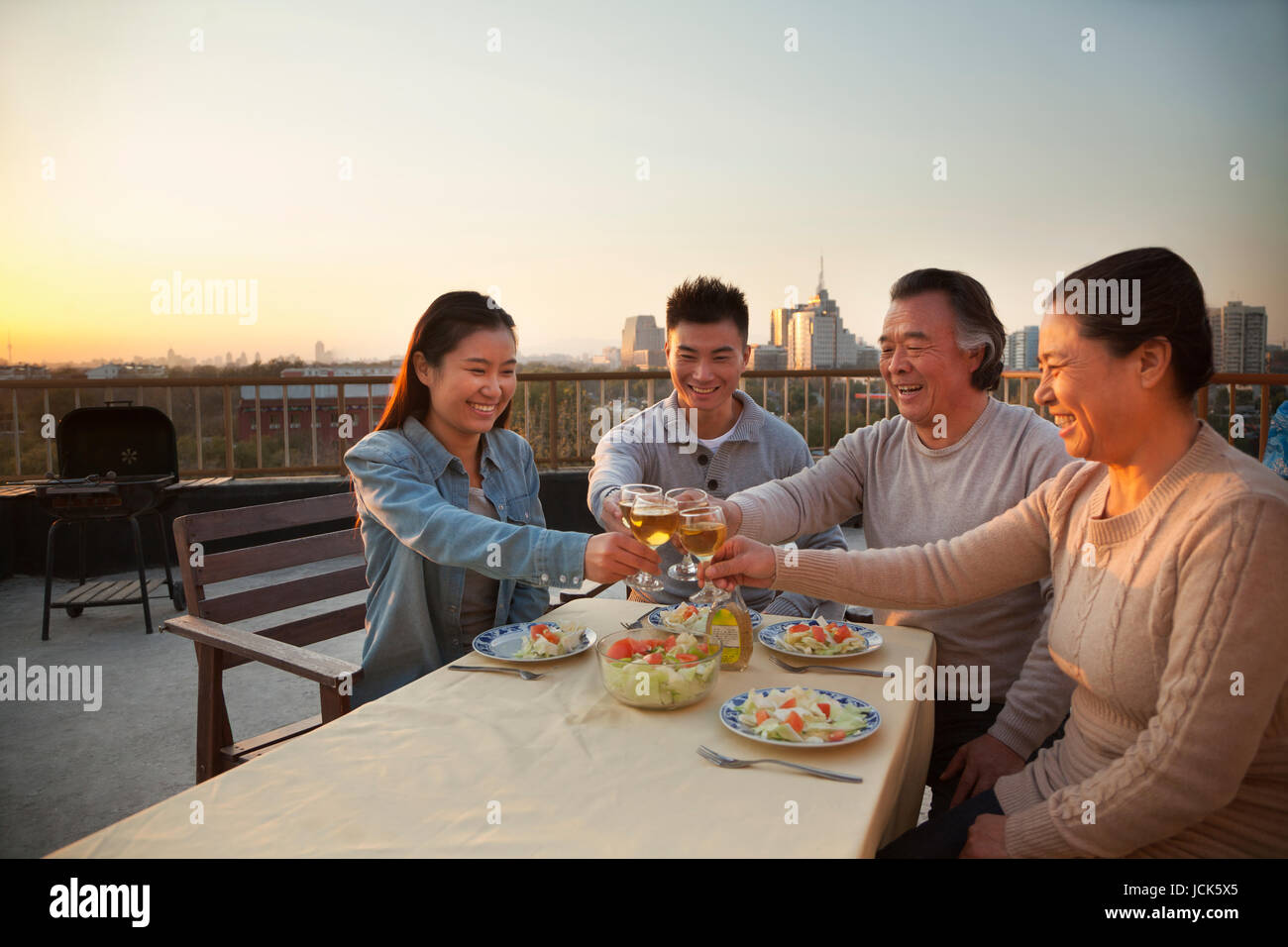 smiles dining table Stock Photo - Alamy