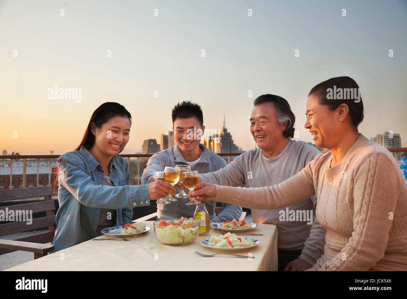 smiles dining table Stock Photo - Alamy