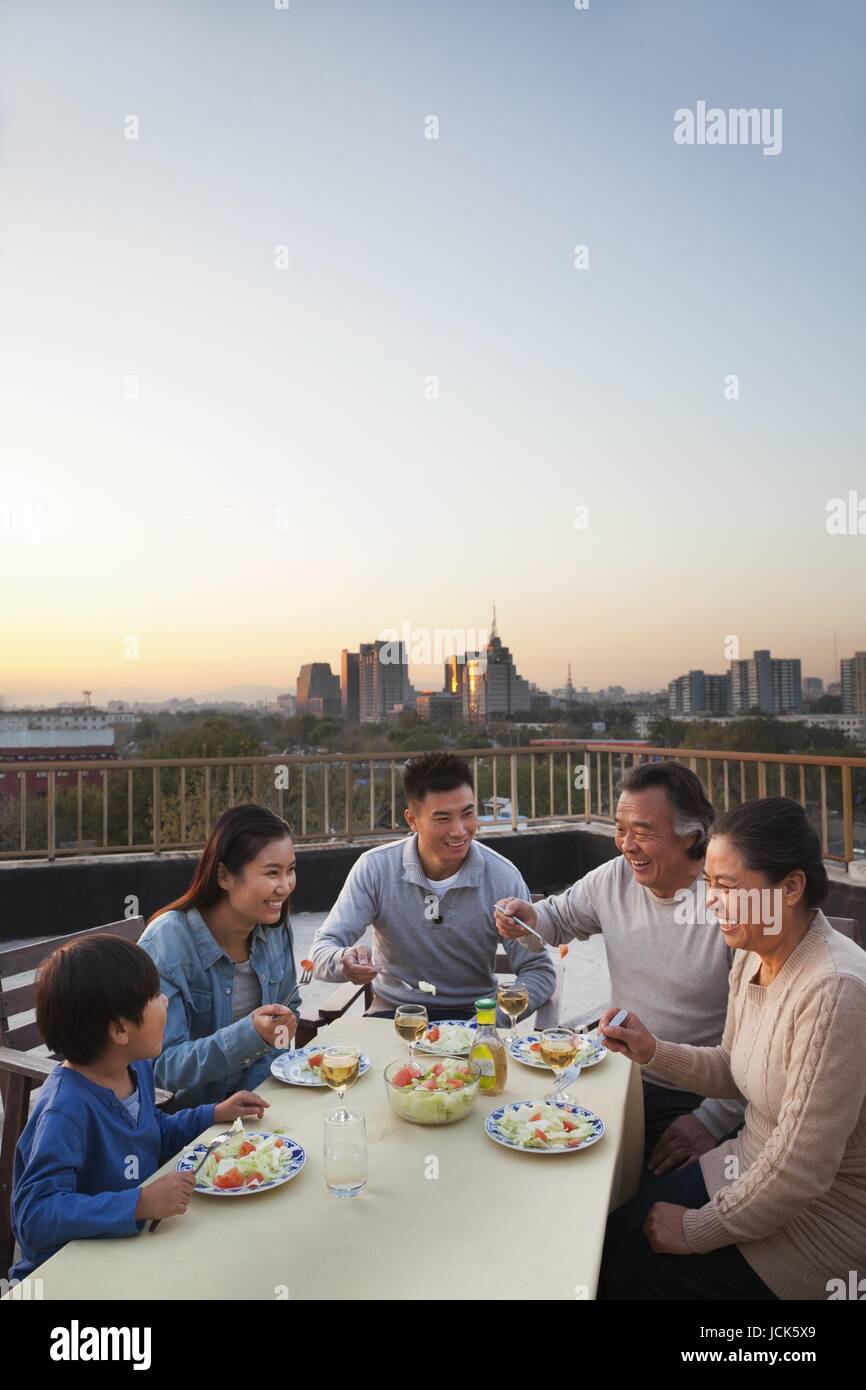 smiles dining table Stock Photo - Alamy