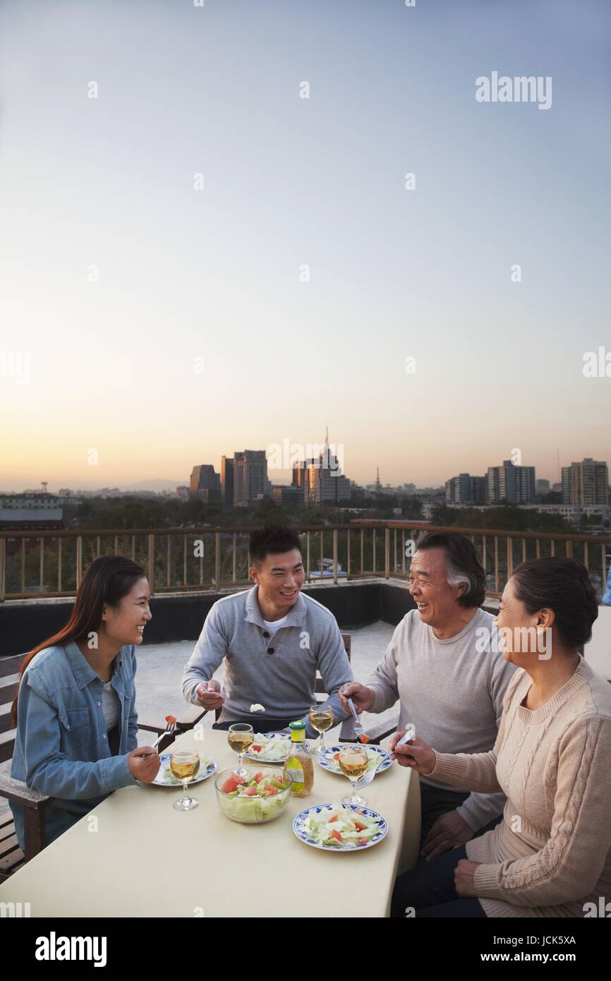 smiles dining table Stock Photo - Alamy