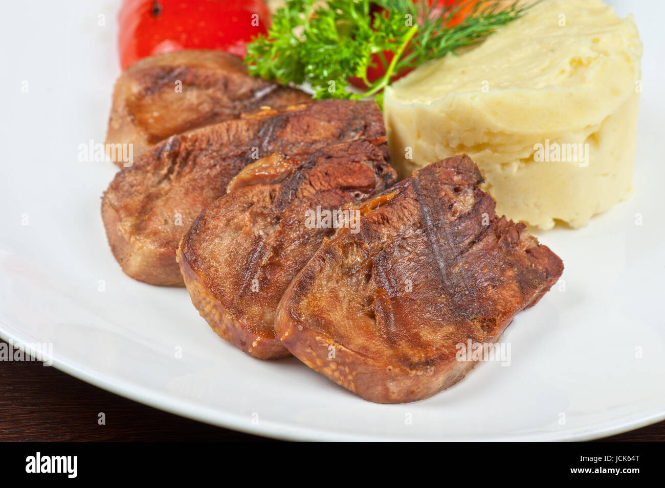 Barbecue beef tongue dish hi-res stock photography and images - Alamy